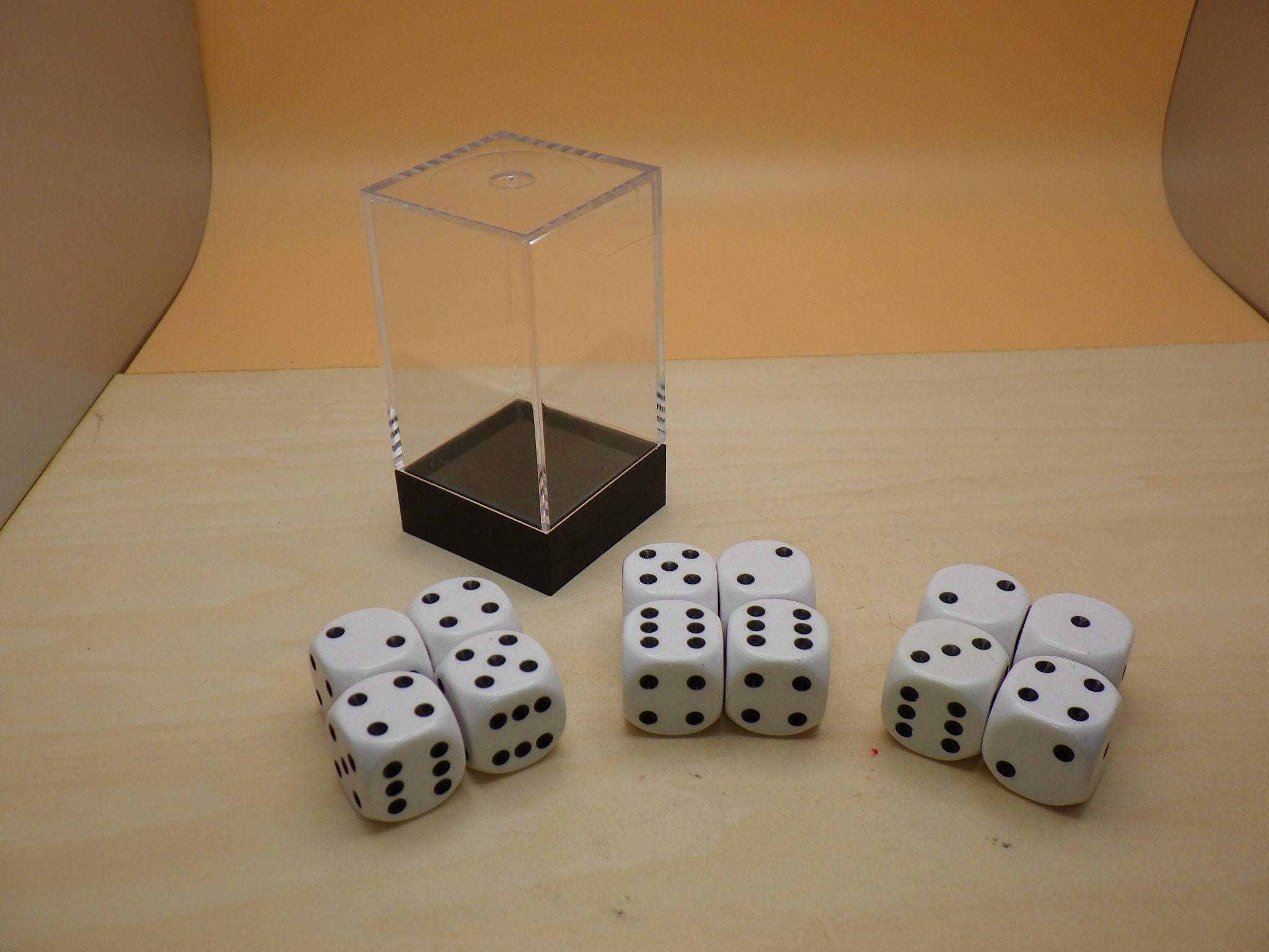 16mm 12D6 Dice Block - White With Black -tool Tabletop Roleplay Games ...
