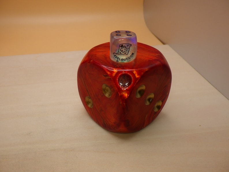 50mm Mega D6 Jumbo Dice - Extra Large 4.4oz Heavyweight Resin Die for ...