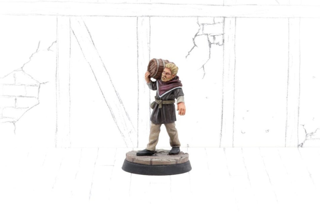 Townsfolk Miniatures - Servant With Barrel - Miniatures Figures RPG ...