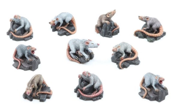 Giant Rats Pack 10 Models Miniatures Figures RPG Tabletop | Etsy