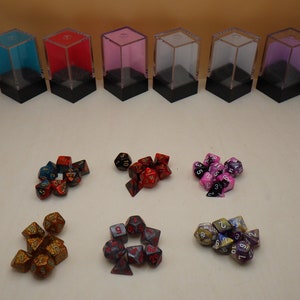 10mm Mini Polyhedral Dice Set | 7 Piece Micro TTRPG RPG Kit | Tiny DND ...