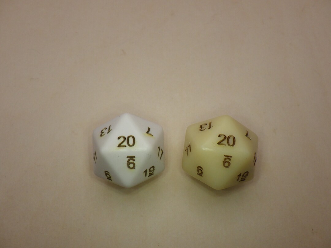 1 Face Replaced With 2nd 20 16mm Cheat Joke Gag 1D20 Die Custom Gaming Tabletop Dice Roleplay ...