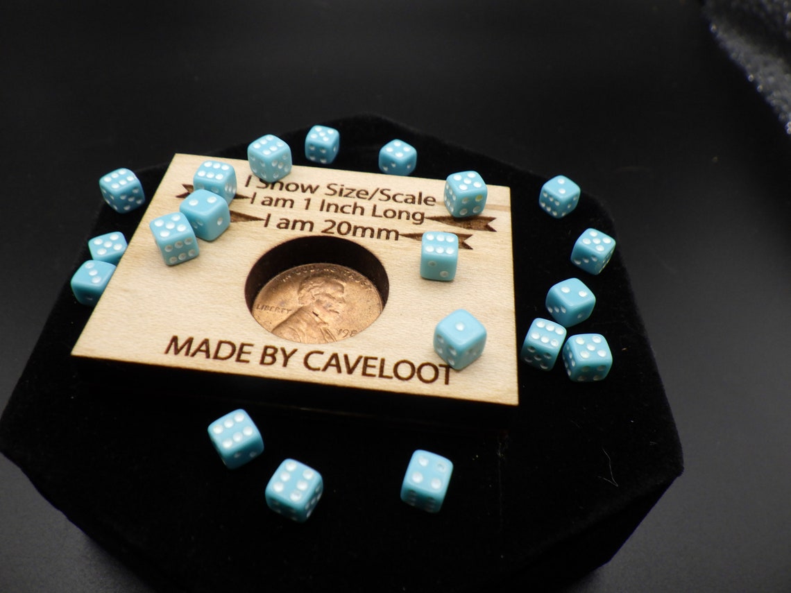 Twenty Light Blue With White 5MM OPAQUE Color Gaming Dice | Etsy