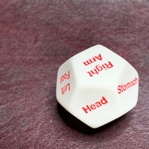 Hit Location D12 (twelve Sided) Die Dice Critical Fumble 28MM - RPG ...