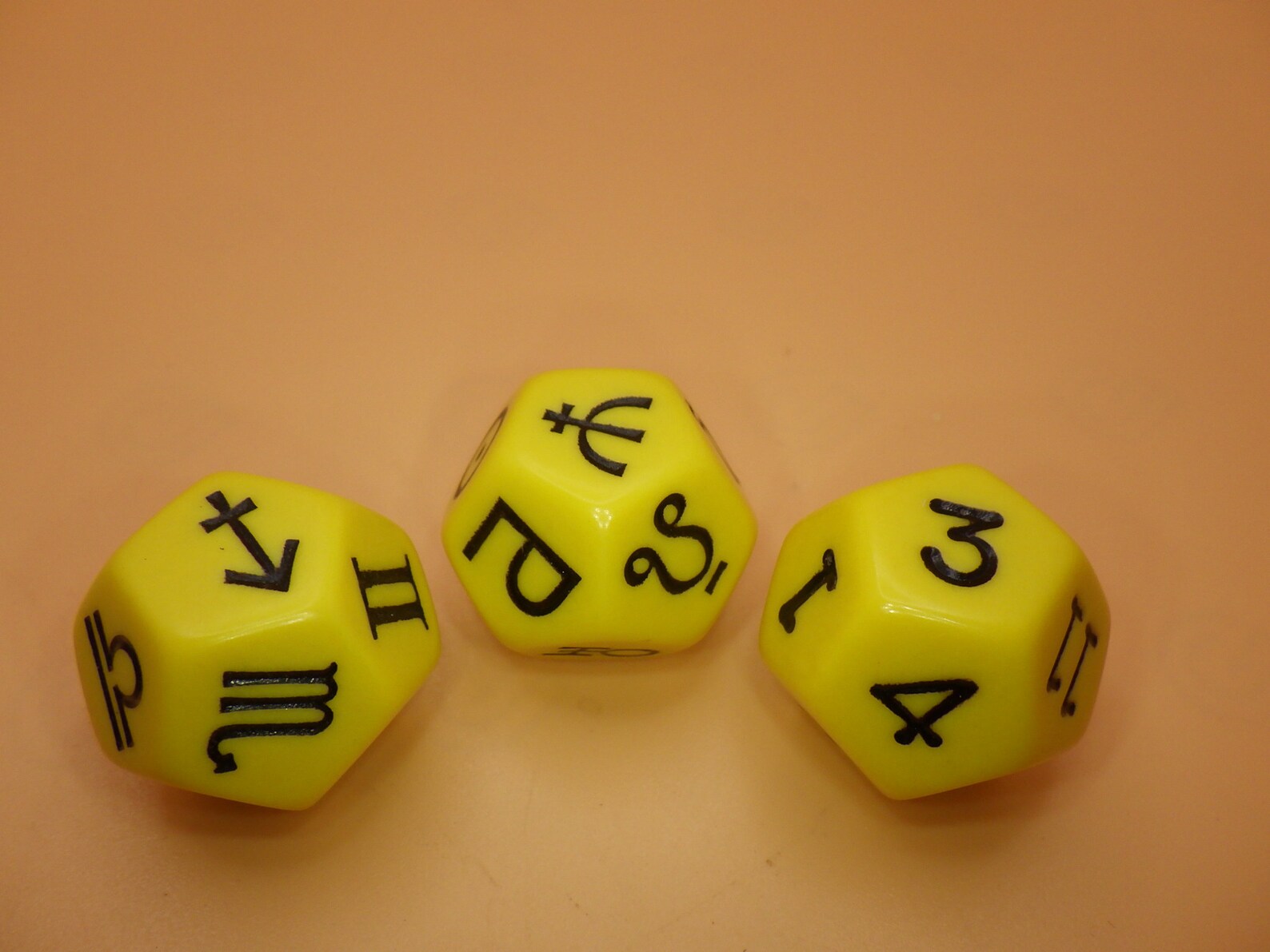 3D12 x3 Twelve Sided Astrology Dice Set Planets Signs - Etsy