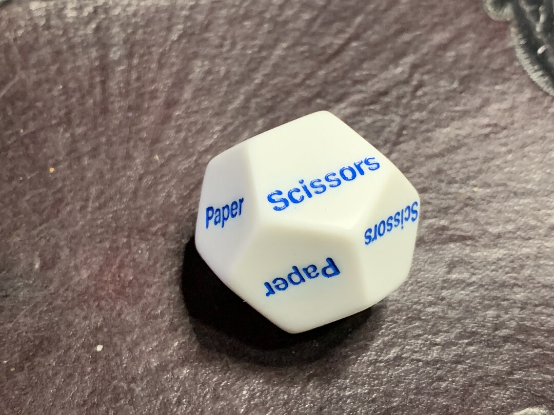 Rock Paper Scissors Dice | 28mm D12 Twelve Sided Die / RPG Tabletop ...