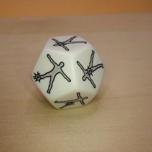 D12 Hit Location Dice Body Parts 28-30mm - Tabletop Craft Supply ...