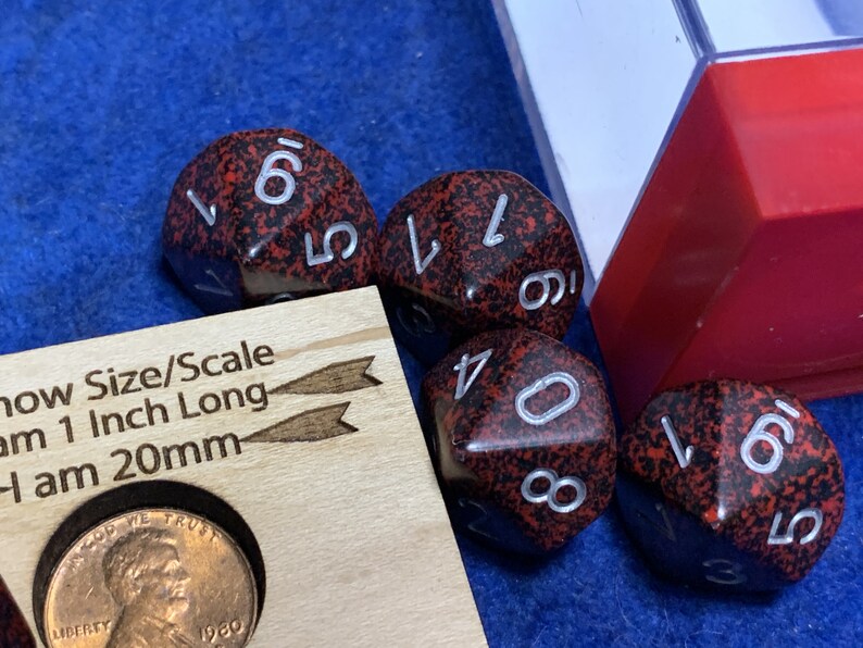 10D10 Dice Ten 10-Sided Speckled & Elemental Silver RPG | Etsy