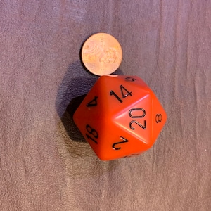 Jumbo 34mm SOLID D20 Die - Multiple Color Options - RRPG Tool Tabletop ...