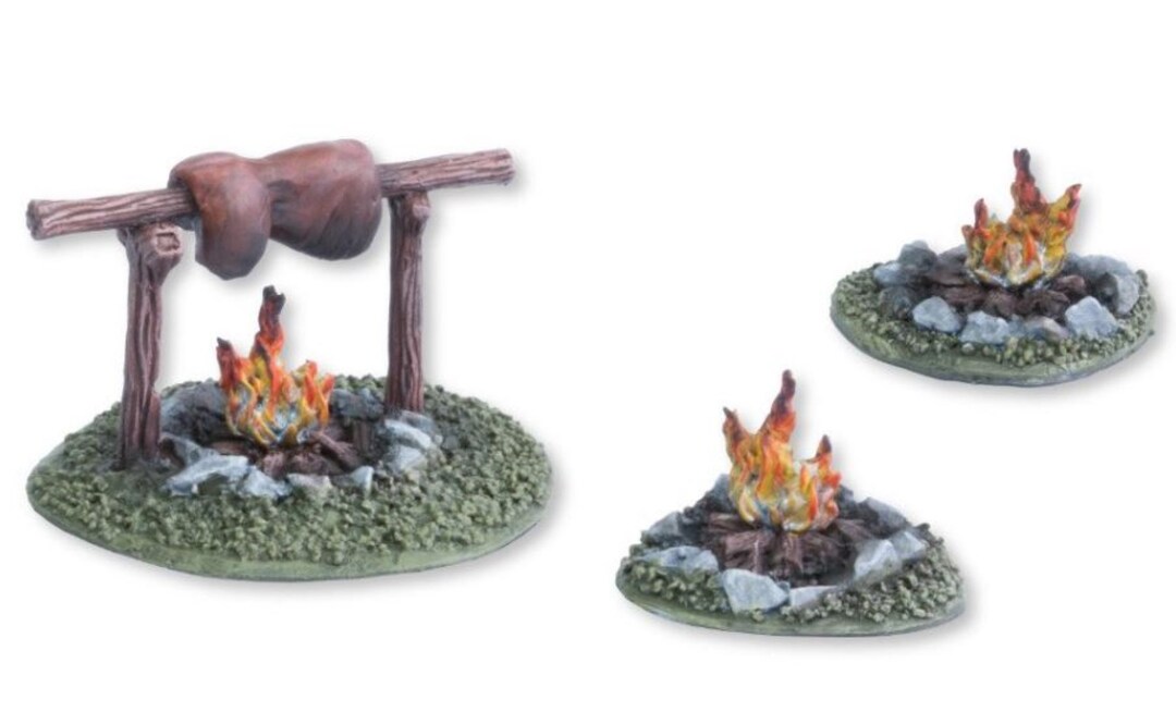 Campfires Set 1 3 Miniatures Figures RPG Tabletop Roleplay Games Models ...