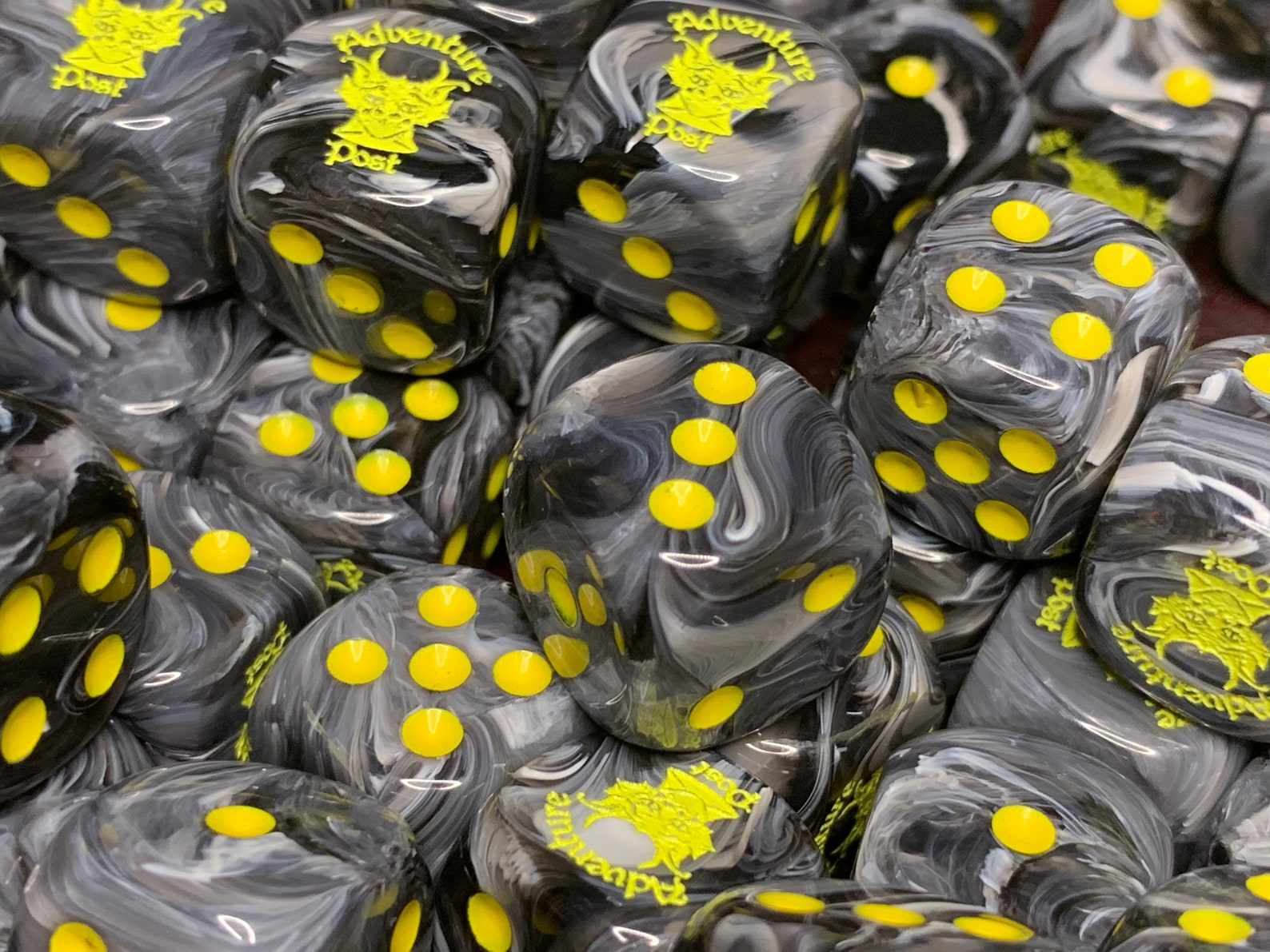 Adventure Post Logo Customized Six-sided Dice Yellow Dragon | Etsy