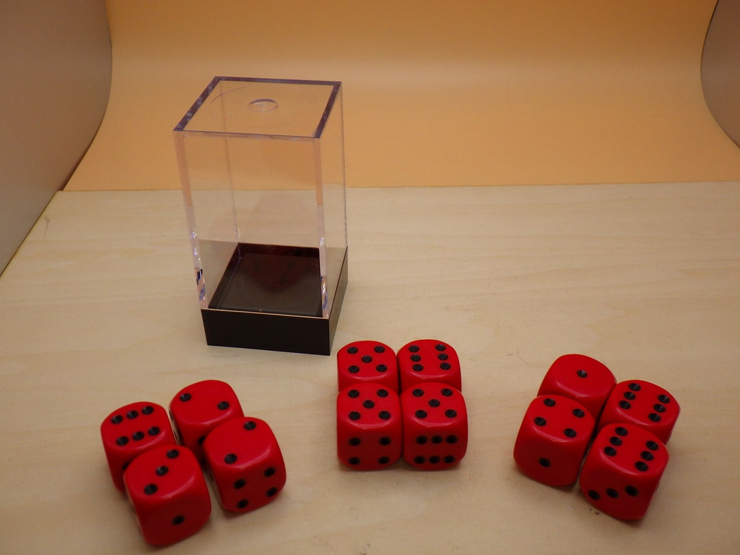 16mm 12D6 Dice Block - Red With Black -tool Tabletop Roleplay Games ...