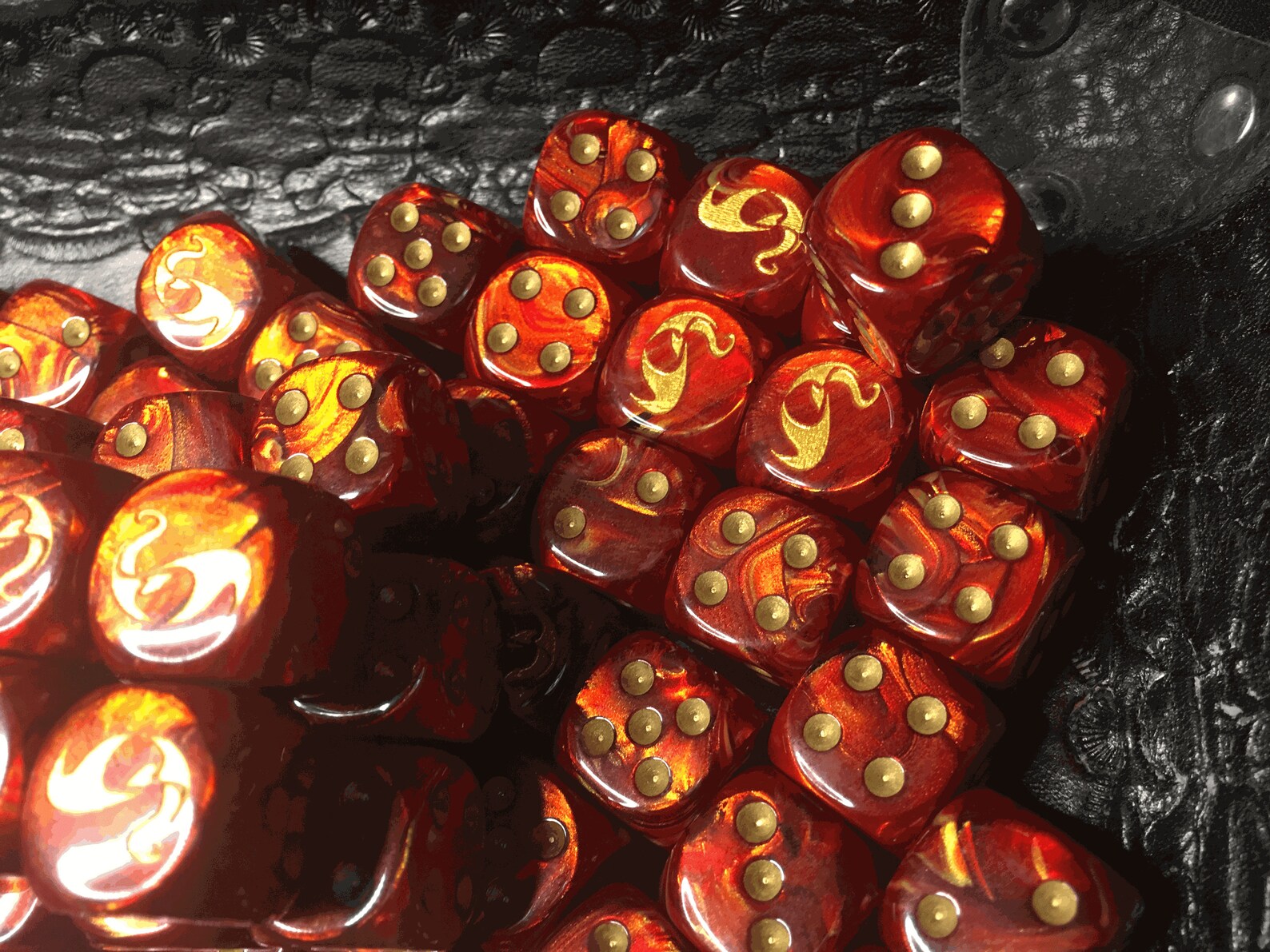 UDIC D6 Logo Customized Dice - Standard Red and Gold Theme V2 - RPG ...