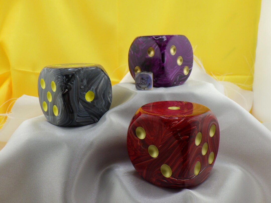 50mm Mega 4.4oz D6 Die - in Vortex Color Option You Choose - Extra ...