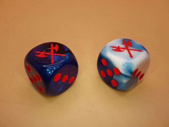 Crossed Battle Axes D6 16mm Customized Six-sided Dice RPG - Etsy
