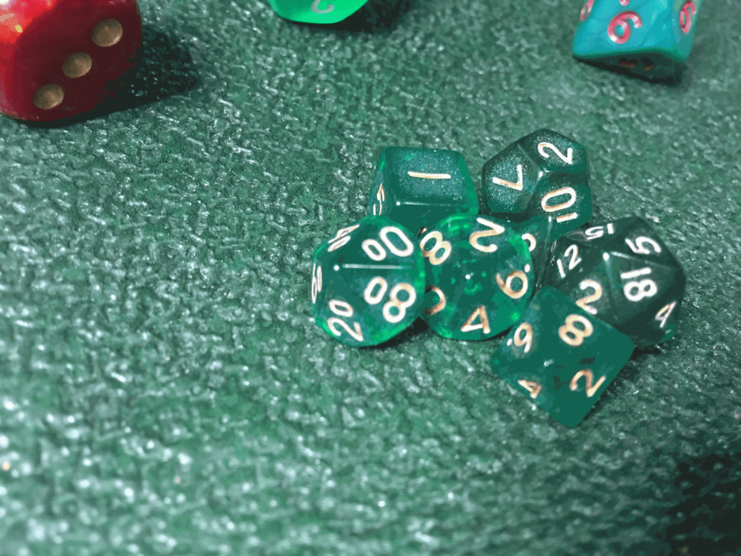 Clear Dark Green-gold 10MM Mini Polyhedral 7-die Roleplaying - Etsy