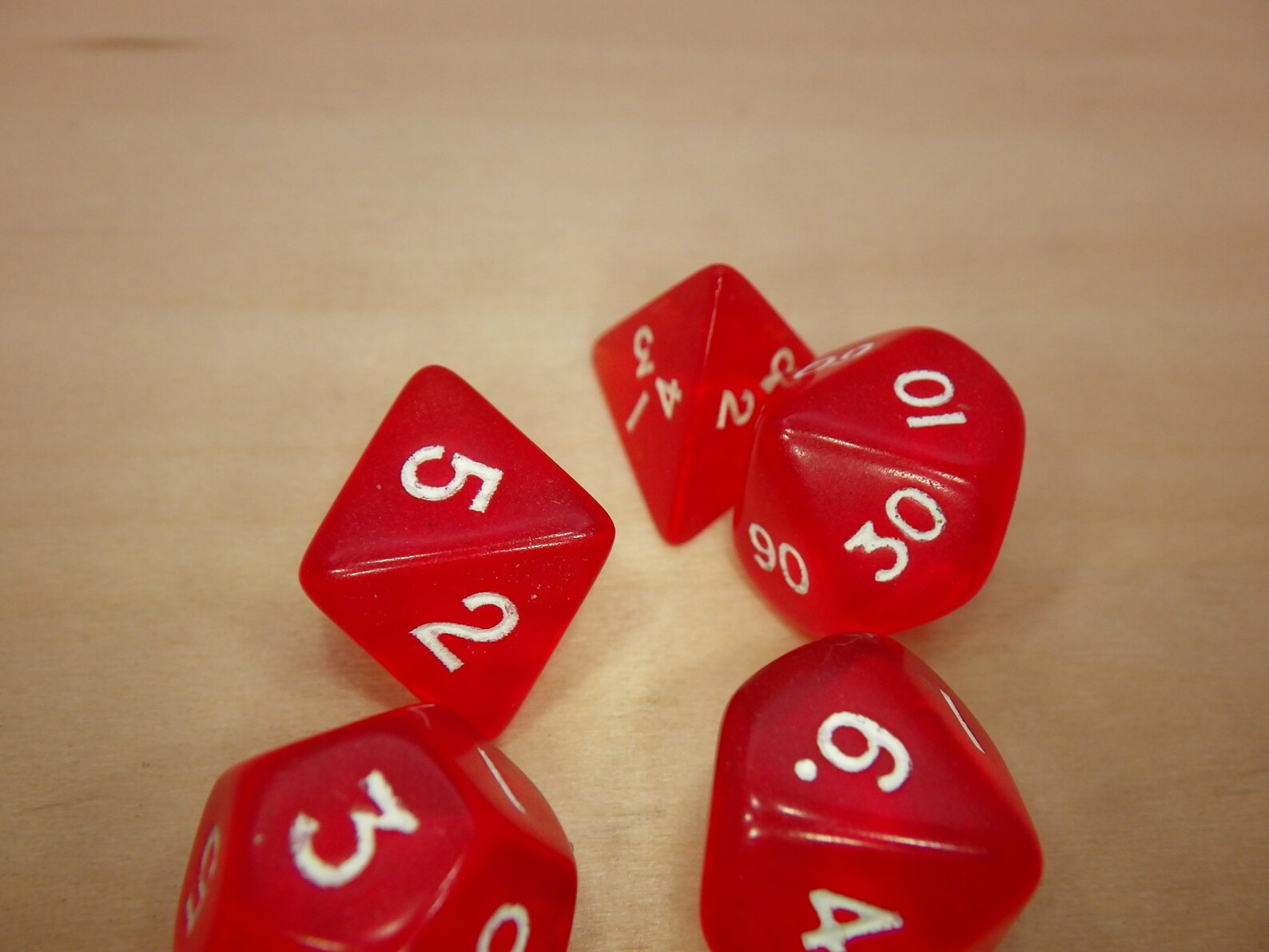 Mini Polyhedral 7 Dice Set Transparent Red With White RPG - Etsy