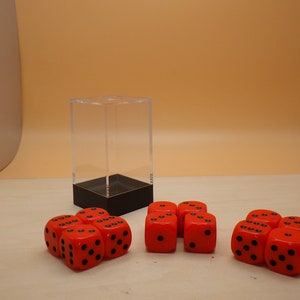 16mm 12D6 Dice Block - Orange With Black -tool Tabletop Roleplay Games ...