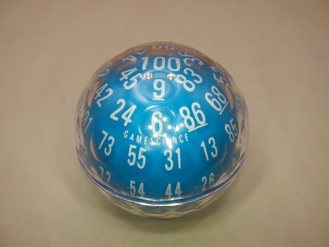 Blue With White D100 Zocchihedron 100 Sided Die Dice RPG - Etsy