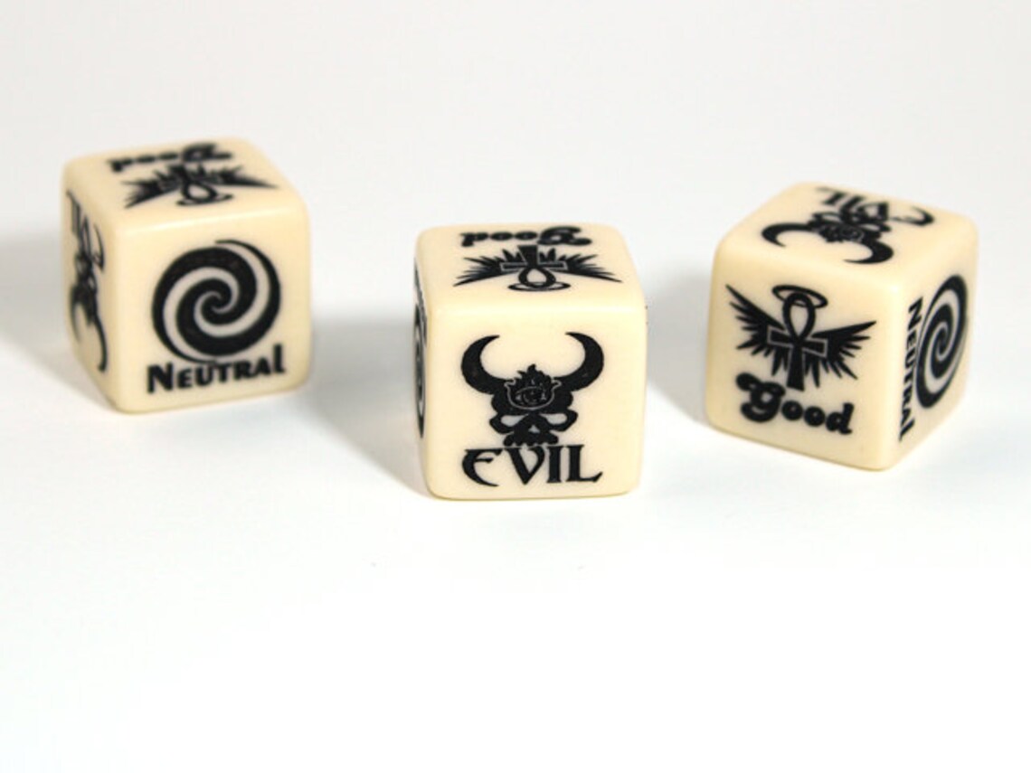 Alignment D6 Good Evil Custom Engraved RPG Gaming Die Roleplay - Etsy