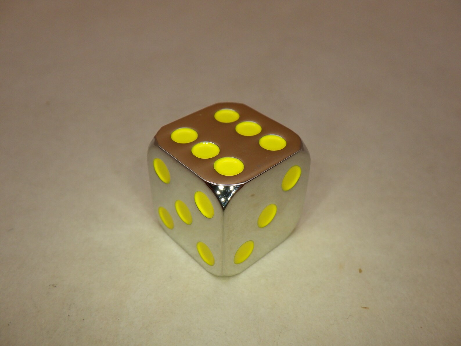 Metal D6 Dice Silver / Colored Pips 15mm Six Sided Die | Tabletop RPG ...
