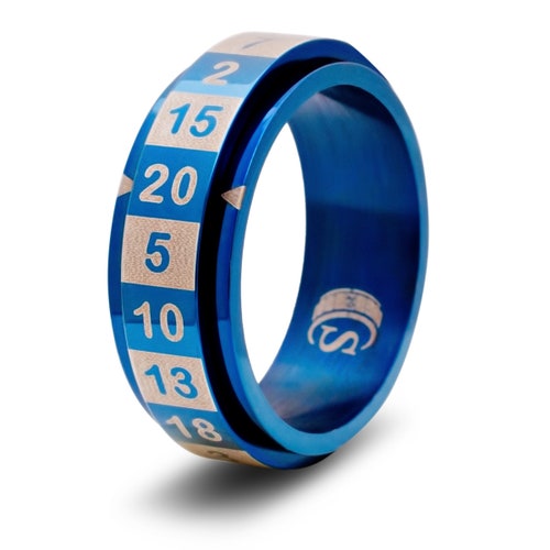 D100 2D10 Dice Random Number Spinner Ring Blue - Etsy