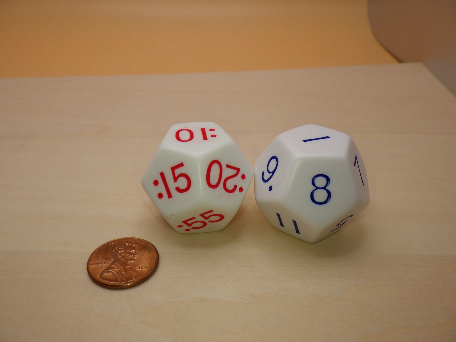 Large Time Dice Set / Hours Minutes Teacher Aid / Tabletop RPG Tracker ...