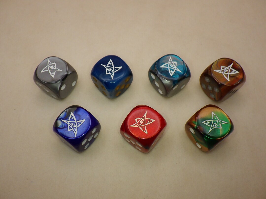 Elder Sign Cthulhu Custom Engraved 16mm D6 Die RPG Tool Tabletop ...