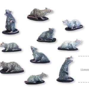 Rats - Set 1 (10) Miniatures Figures RPG Tabletop Roleplay Games Models ...