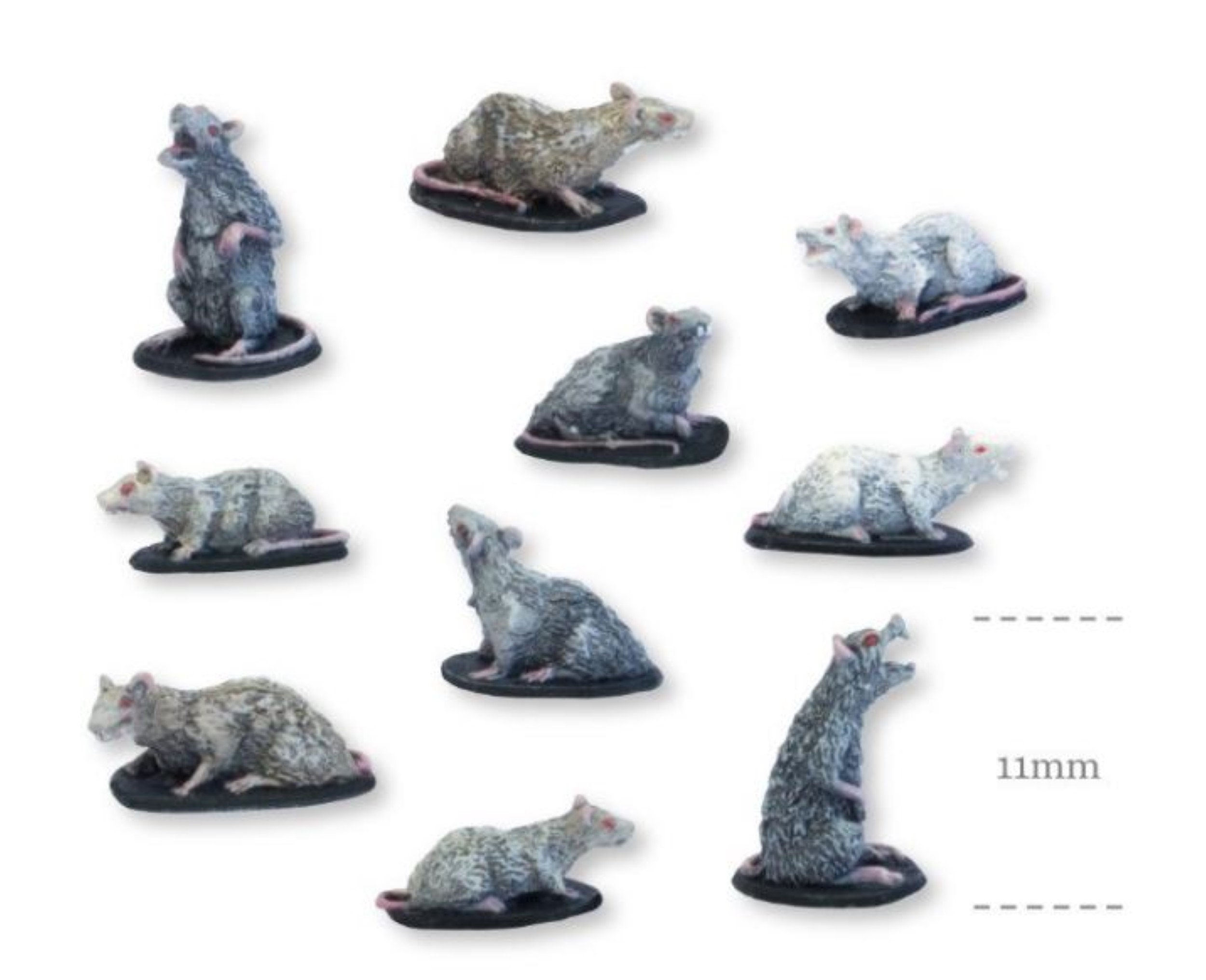 Rats Set 1 10 Miniatures Figures RPG Tabletop Roleplay | Etsy