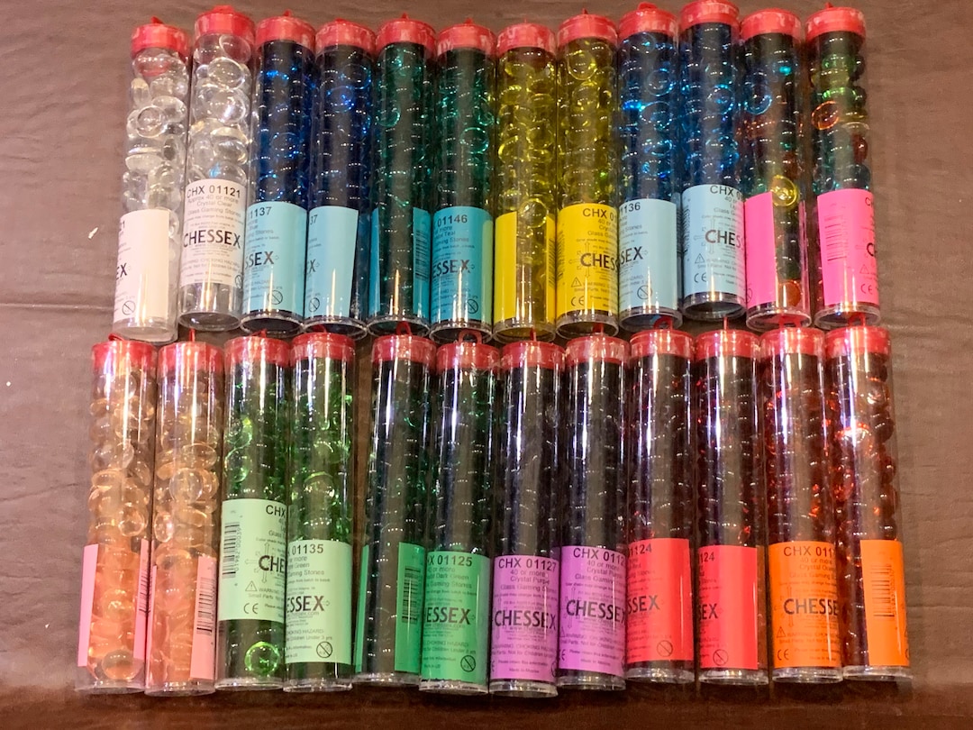 Glass Gaming Stones: 40+ Counters for TTRPG, MTG, & Board Games ...