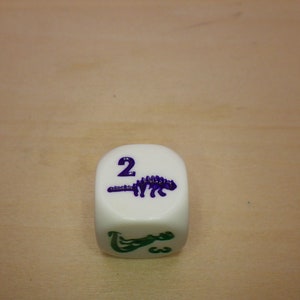 1D6 Dinosaur 16mm Six Sided Die - RPG Tool Tabletop Roleplay Games ...