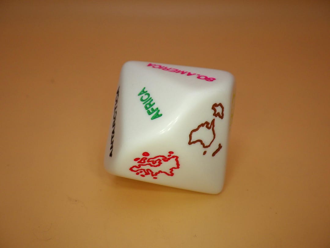 29mm Continents D14 Dice | 14 Sided Geography Die / RPG Tabletop Gaming ...