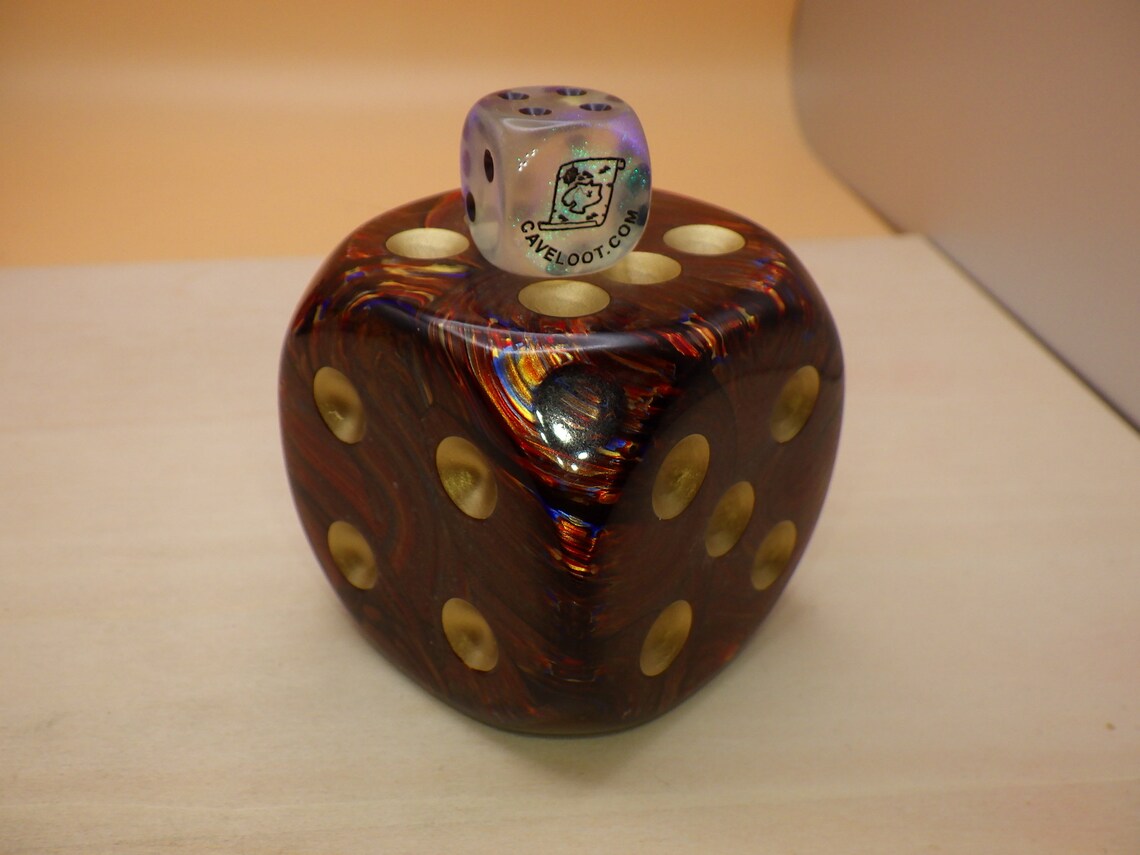 50mm Mega D6 Jumbo Dice - Extra Large 4.4oz Heavyweight Resin Die for ...