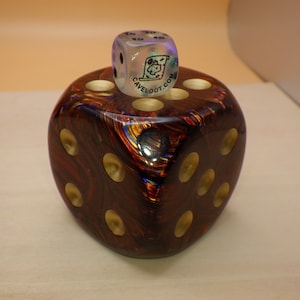 50mm Mega D6 Jumbo Dice - Extra Large 4.4oz Heavyweight Resin Die for ...