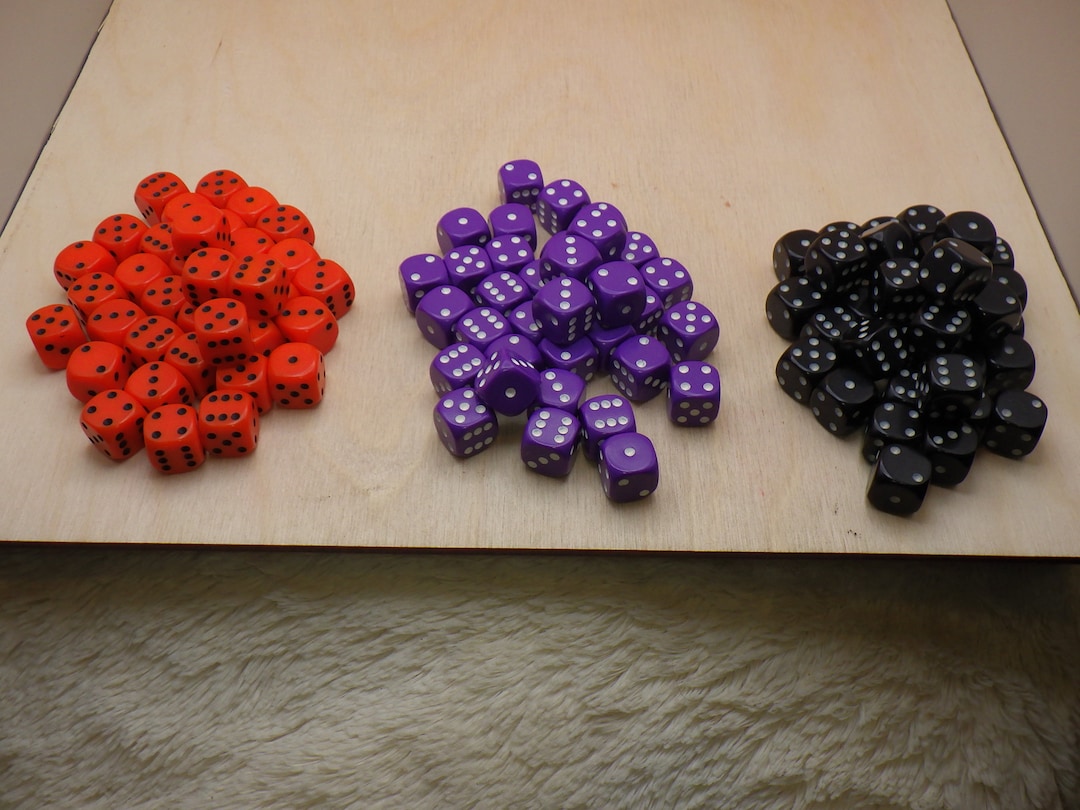 12mm 36D6 (thirty-six, Six-sided) Dice Block - Opaque Color of Choice ...