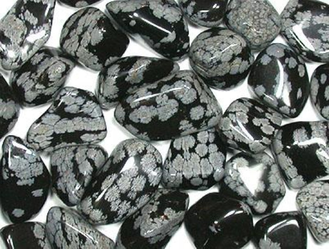 Tumbled Snowflake Obsidian by 1/4 Lb - Etsy