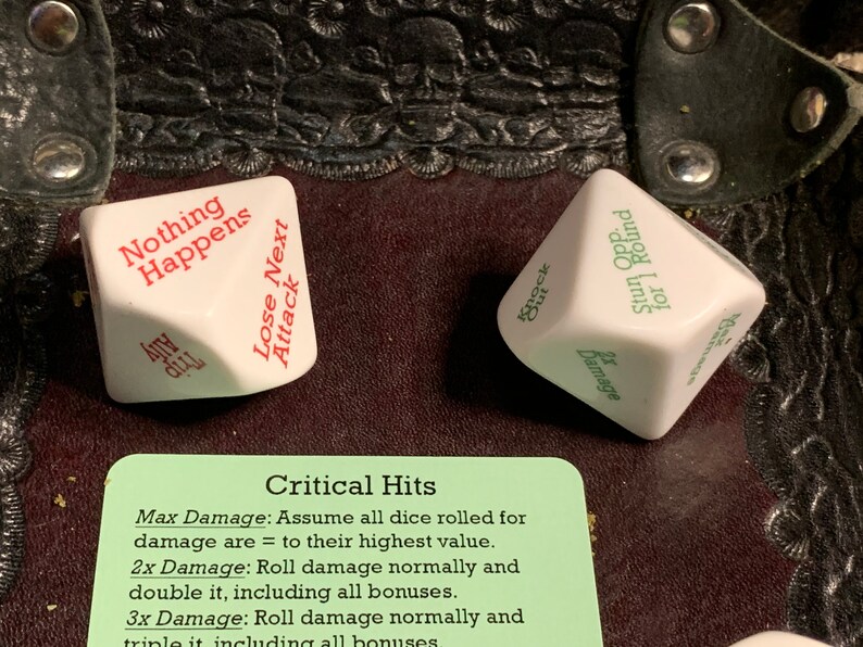 RPG Critical Hit and Fumble Dice Tabletop Gaming Game Roll - Etsy