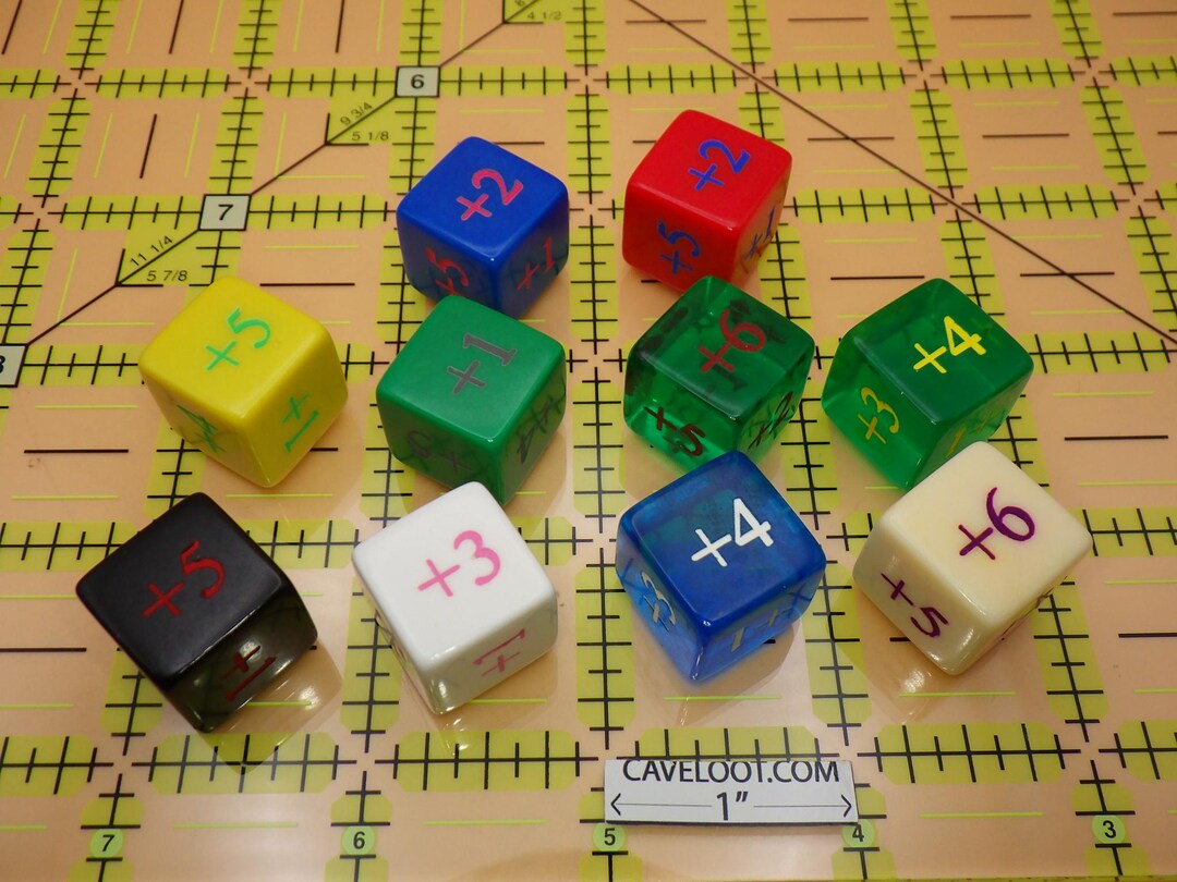 Bonus Dice +1 to +6 | Custom 16mm D6 RPG Tracker | Tabletop Gaming ...