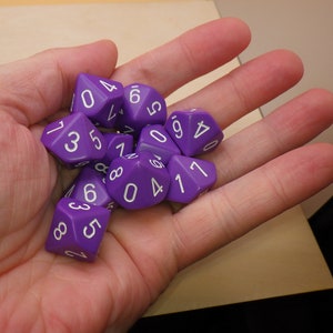 16mm Dice 10d10 (ten Ten-sided)- Multiple Color Options - RPG Tool ...