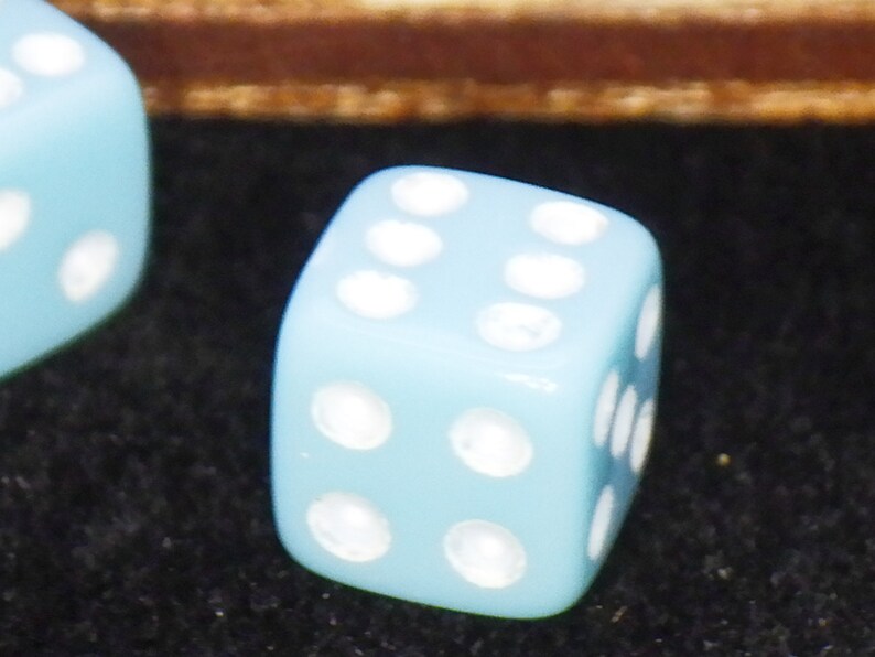 Twenty Light Blue With White 5MM OPAQUE Color Gaming Dice | Etsy
