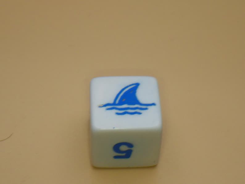 Shark Fin Custom D6 Die 16mm Six Sided RPG Tool Tabletop - Etsy