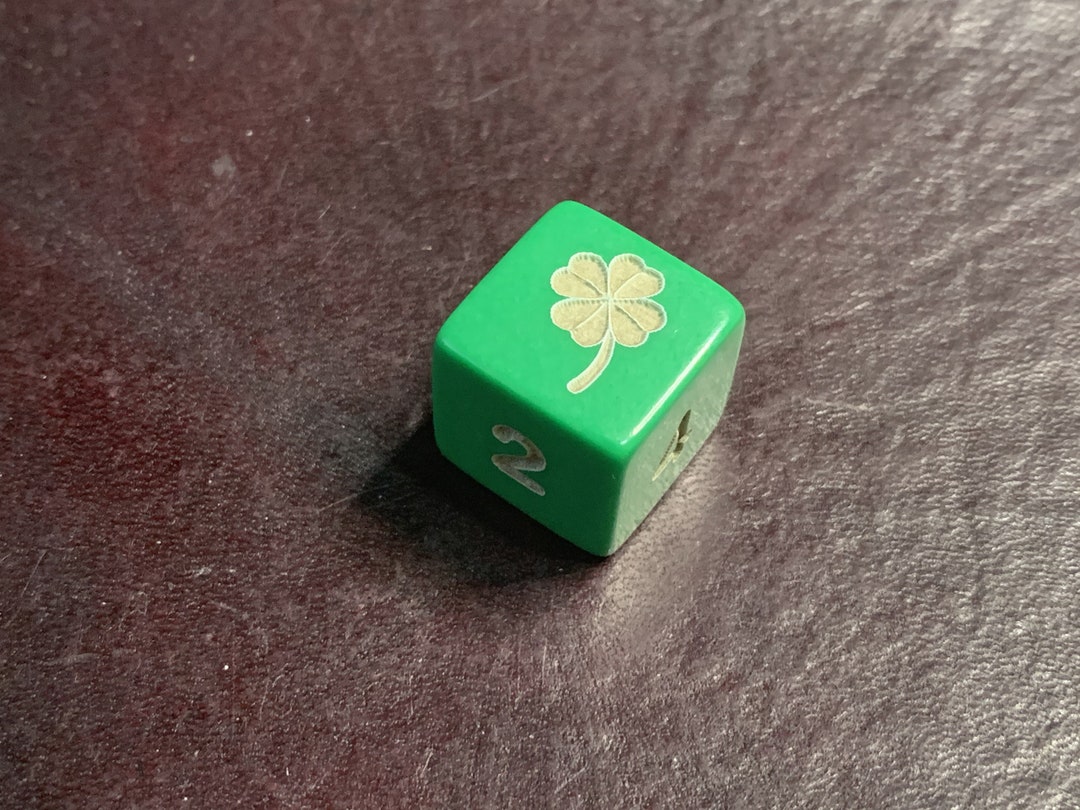 Four Leaf Clover St. Patrick's Custom D6 16MM Dice RPG Tabletop ...