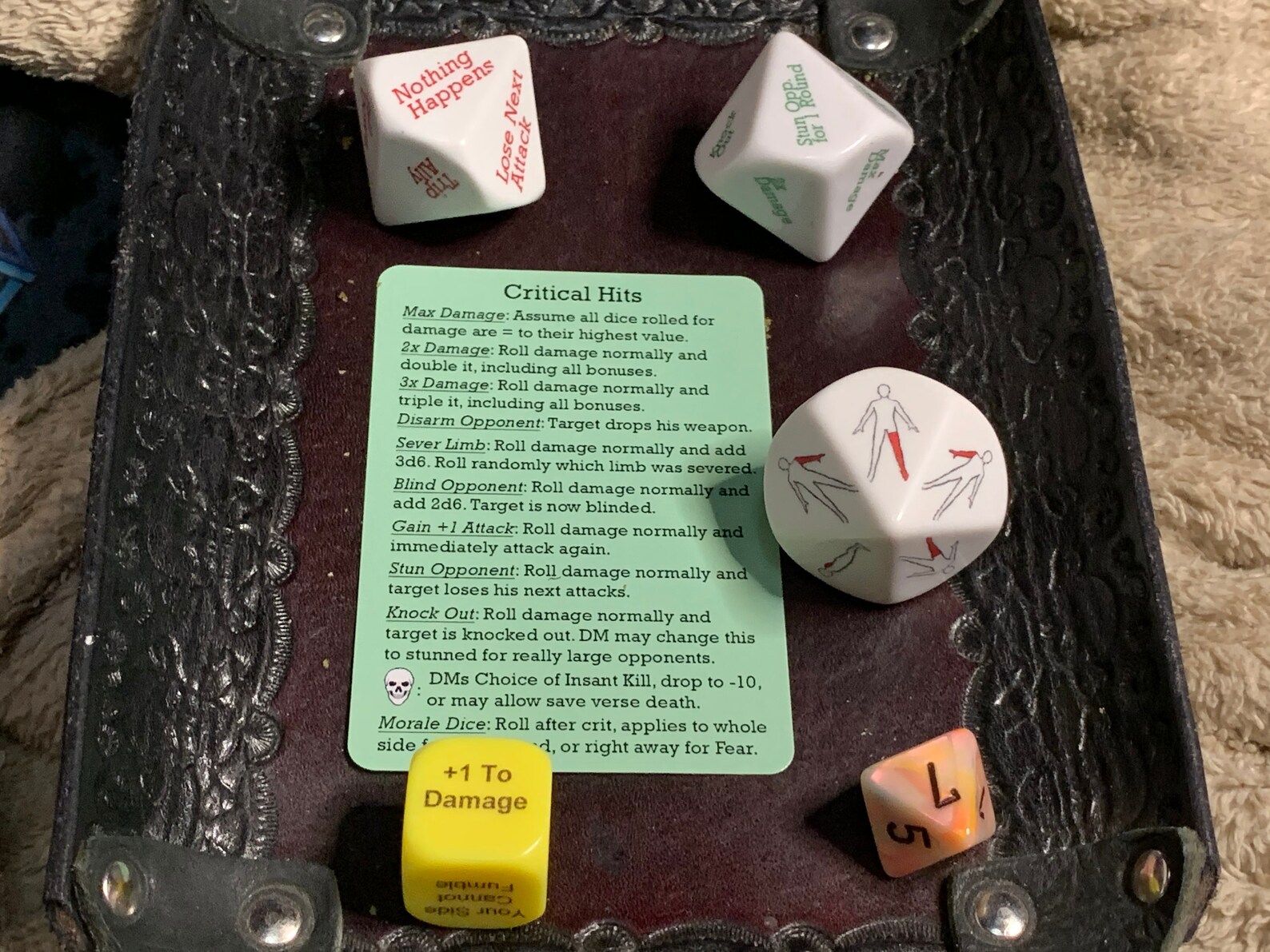 RPG Critical Hit and Fumble Dice Tabletop Gaming Game Roll - Etsy