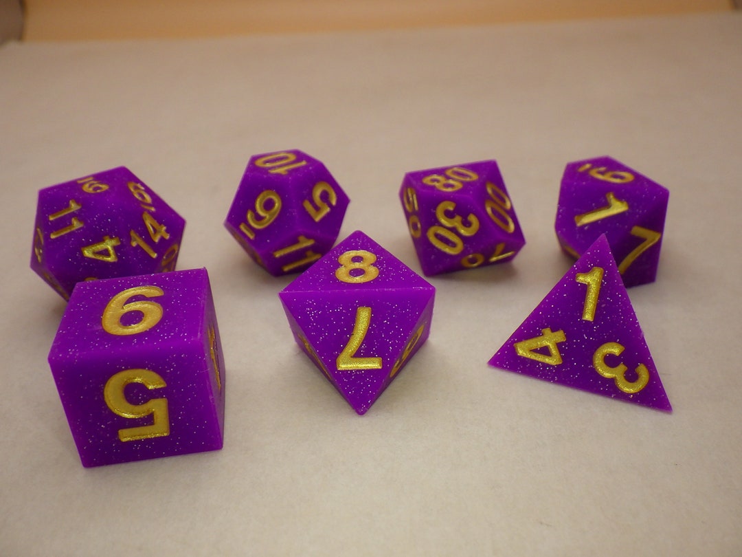 Sharp Edge Silicone Rubber 16mm 7 Die Polyhedral Dice Set - Regal ...