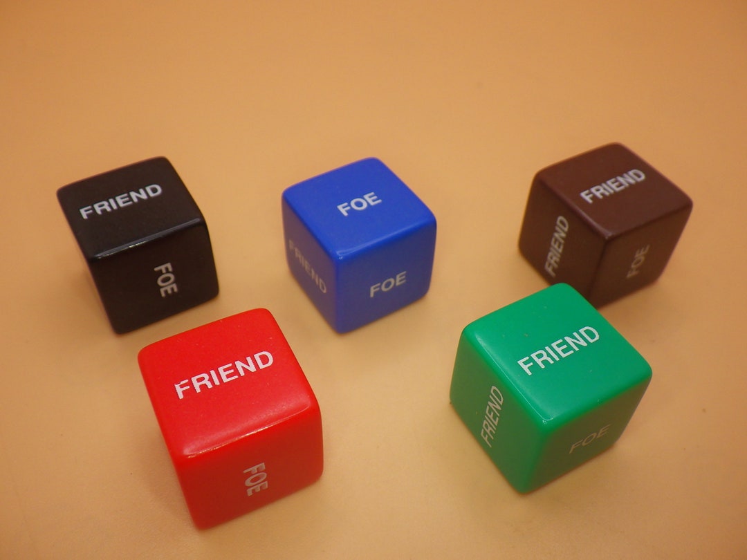 16mm Friend or Foe D6 Die Decision Maker RPG Tool Tabletop Roleplay ...