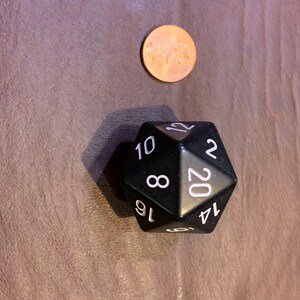 Jumbo 34mm D20 Die | Giant Polyhedral Dice / Oversized Resin Spinner ...