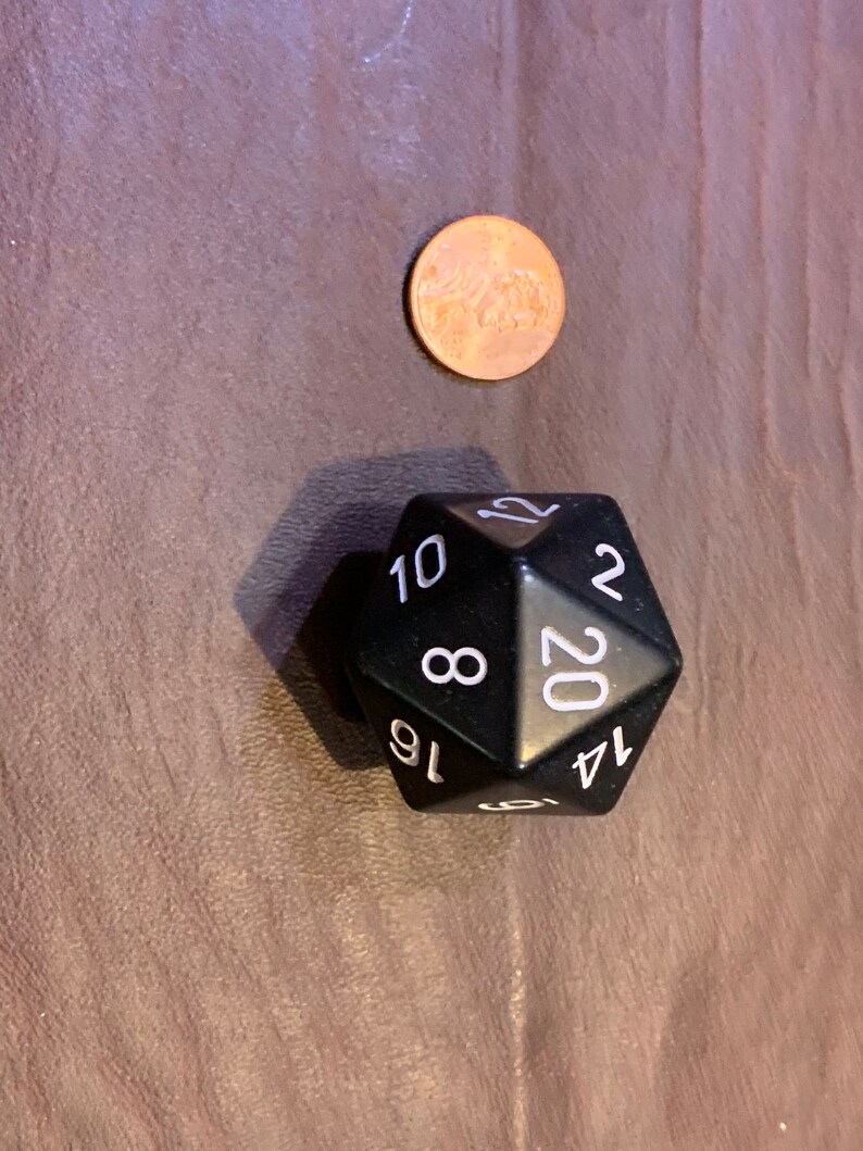 Jumbo 34mm SOLID D20 Die Multiple Color Options RPG Gaming | Etsy