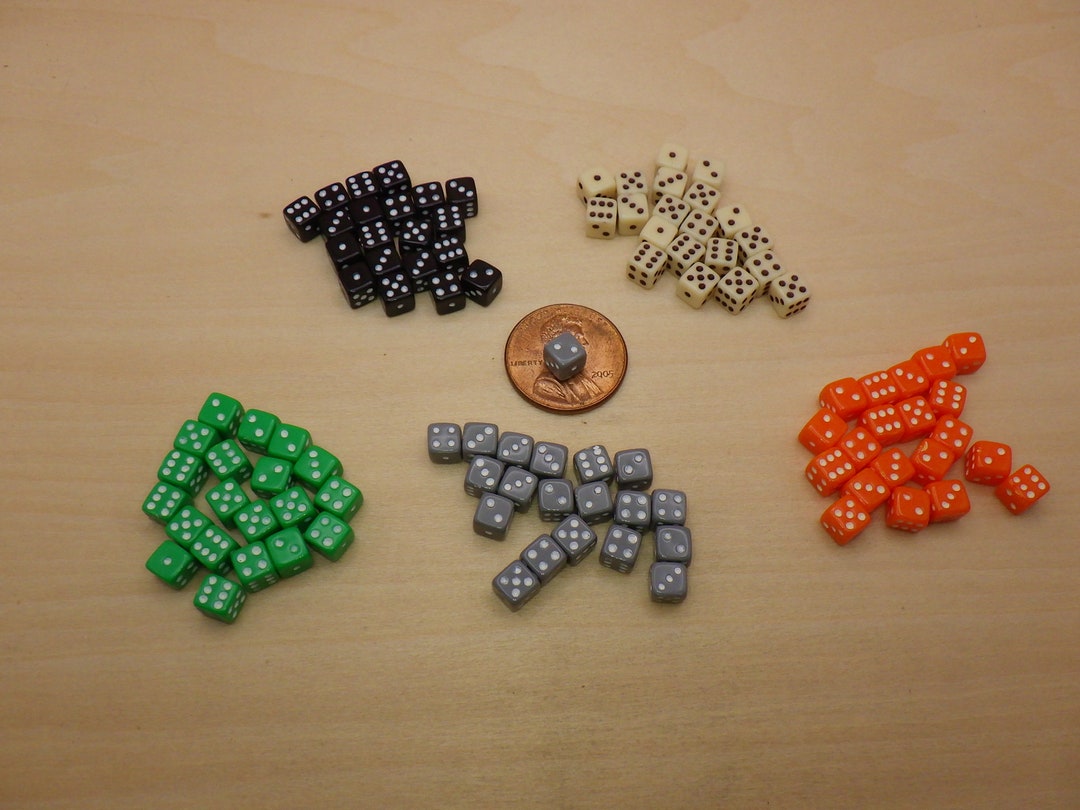 5MM OPAQUE D6 Gaming Dice With Rounded Corners - Tabletop RPG Roleplay ...