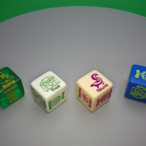 Custom RPG Fantasy Monster Die V3 16mm Mosquito, Skunk, Troll, Slime ...